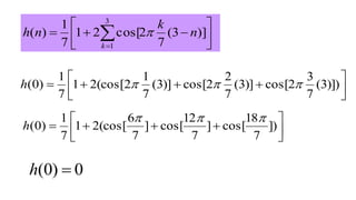 Fir filter design using Frequency sampling method | PPTX