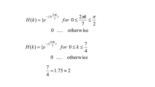Fir filter design using Frequency sampling method | PPTX
