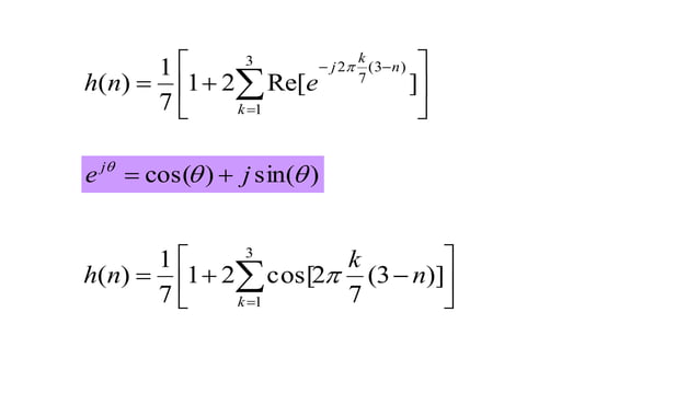 Fir filter design using Frequency sampling method | PPTX