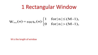 Fir filter design using windows | PPTX