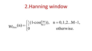 Fir filter design using windows | PPTX