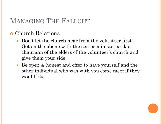 Firing volunteers knowing where to draw the line | PPT