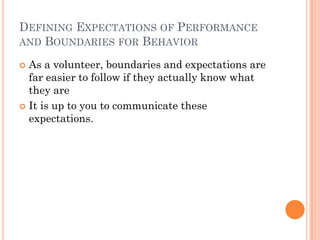 Firing volunteers knowing where to draw the line | PPT