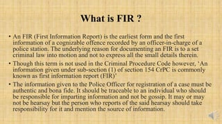 Fir & it’s evidentiary value | PPTX