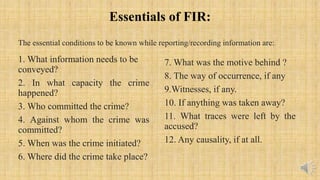 Fir & it’s evidentiary value | PPTX