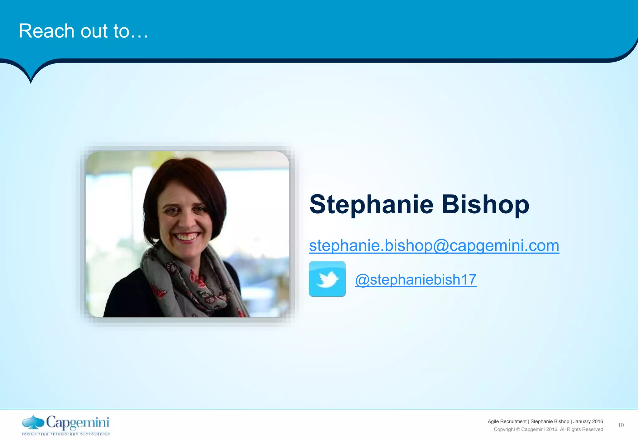 Agile Recruitment - Stephanie Bishop, Cap Gemini | PPT