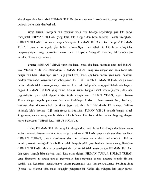 Firman yang Dimengerti | PDF