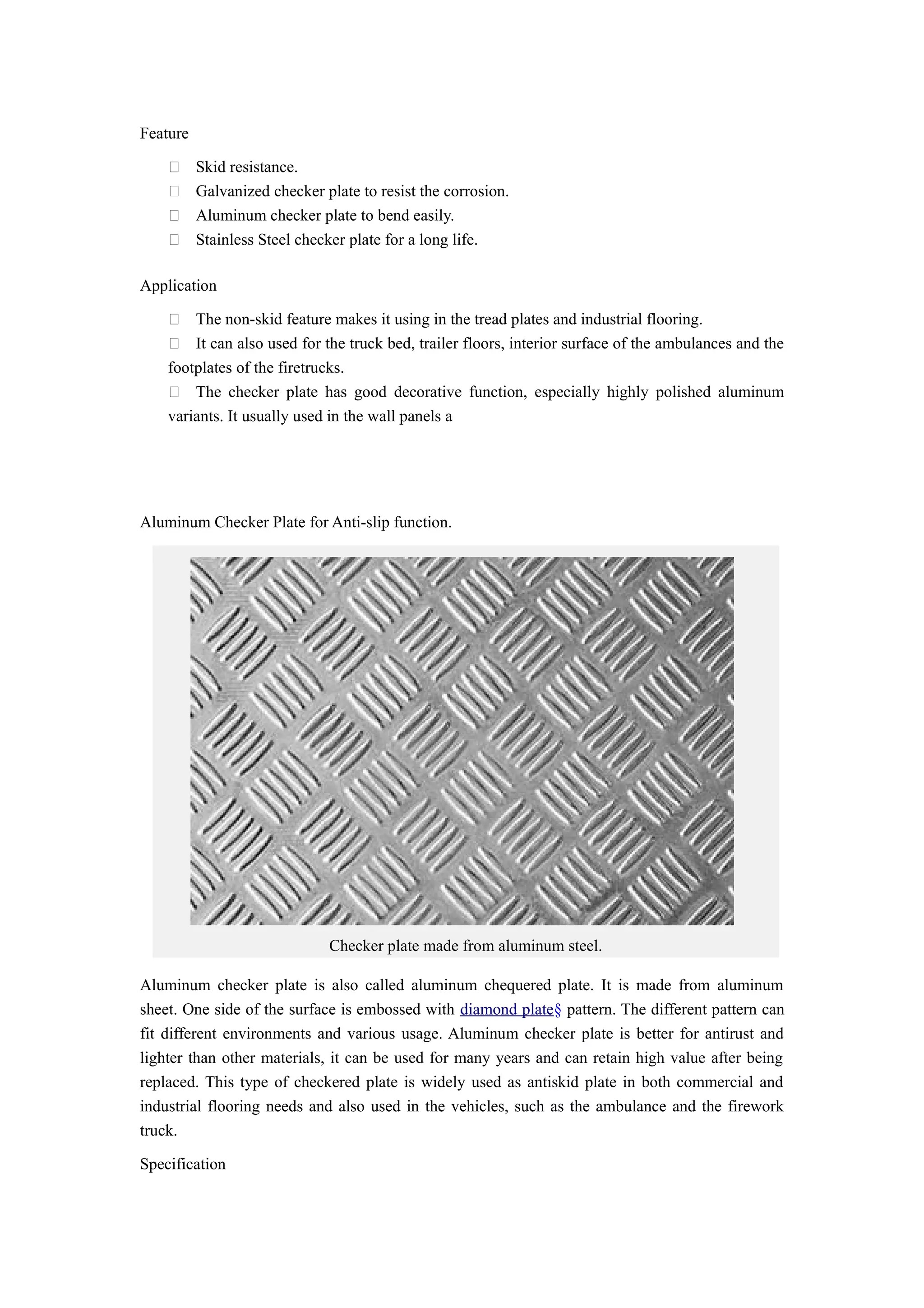 Firm checker plate company | DOC