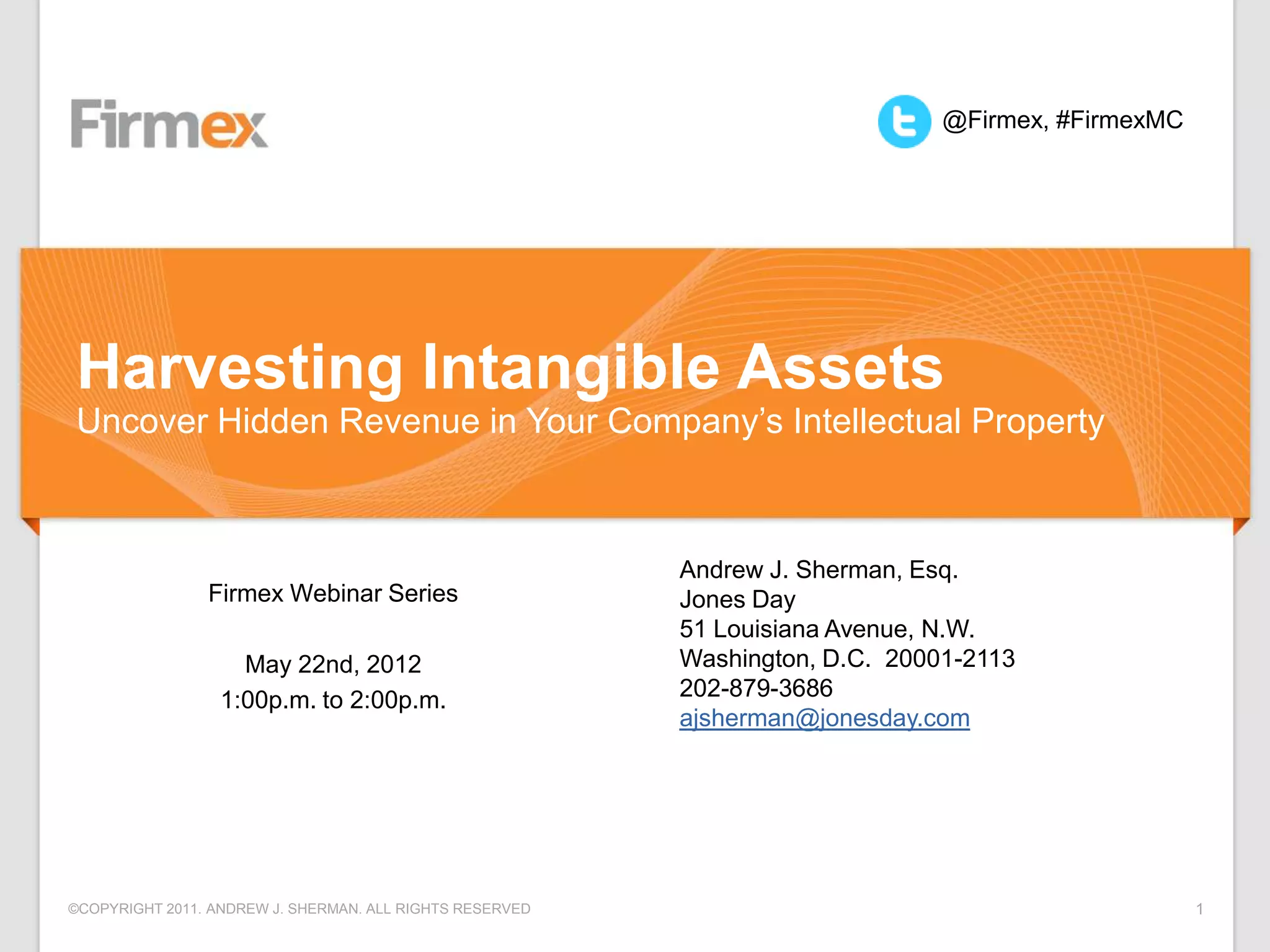 Firmex Harvesting Intangible Assets | PPTX