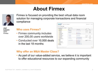 Firmex Harvesting Intangible Assets | PPTX