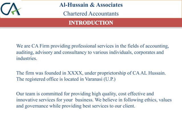 CA Firm Profile | PPTX