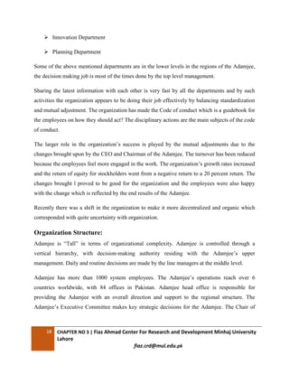 Firms management in Pakistan a case of Adamjee insurance company ...