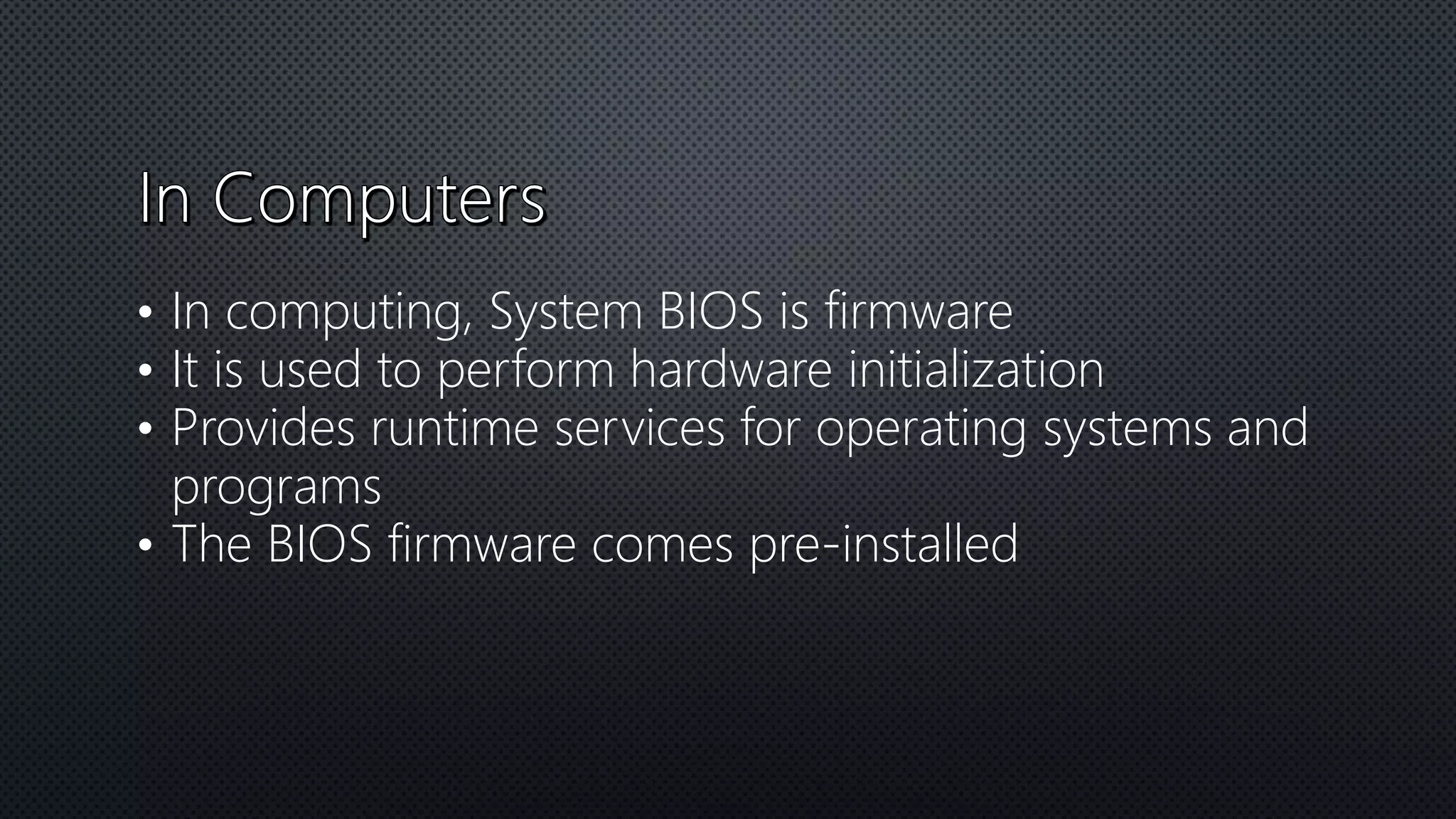 Firmware (Embedded system Software) | PPTX