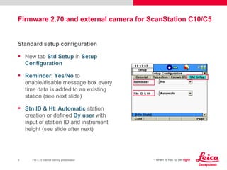 Firmware 2.70 for scan station c10 c5 | PPT