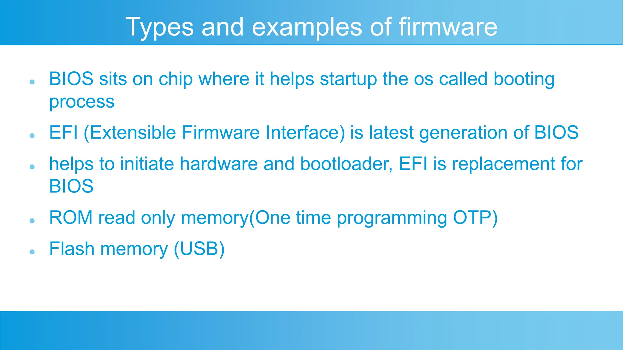 Firmware, application software works on operating system | PPT