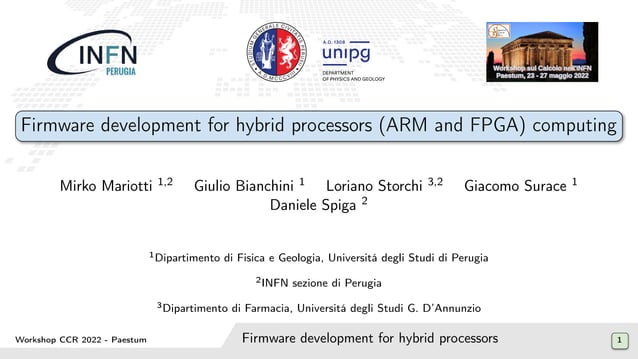 Firmware Develpment for hybrid (ARM and FPGA) processors | PPT