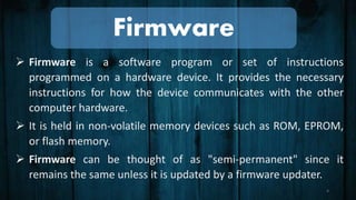 Firmware, Middle-ware and Software Development Life Cycle (SDLC) | PPT