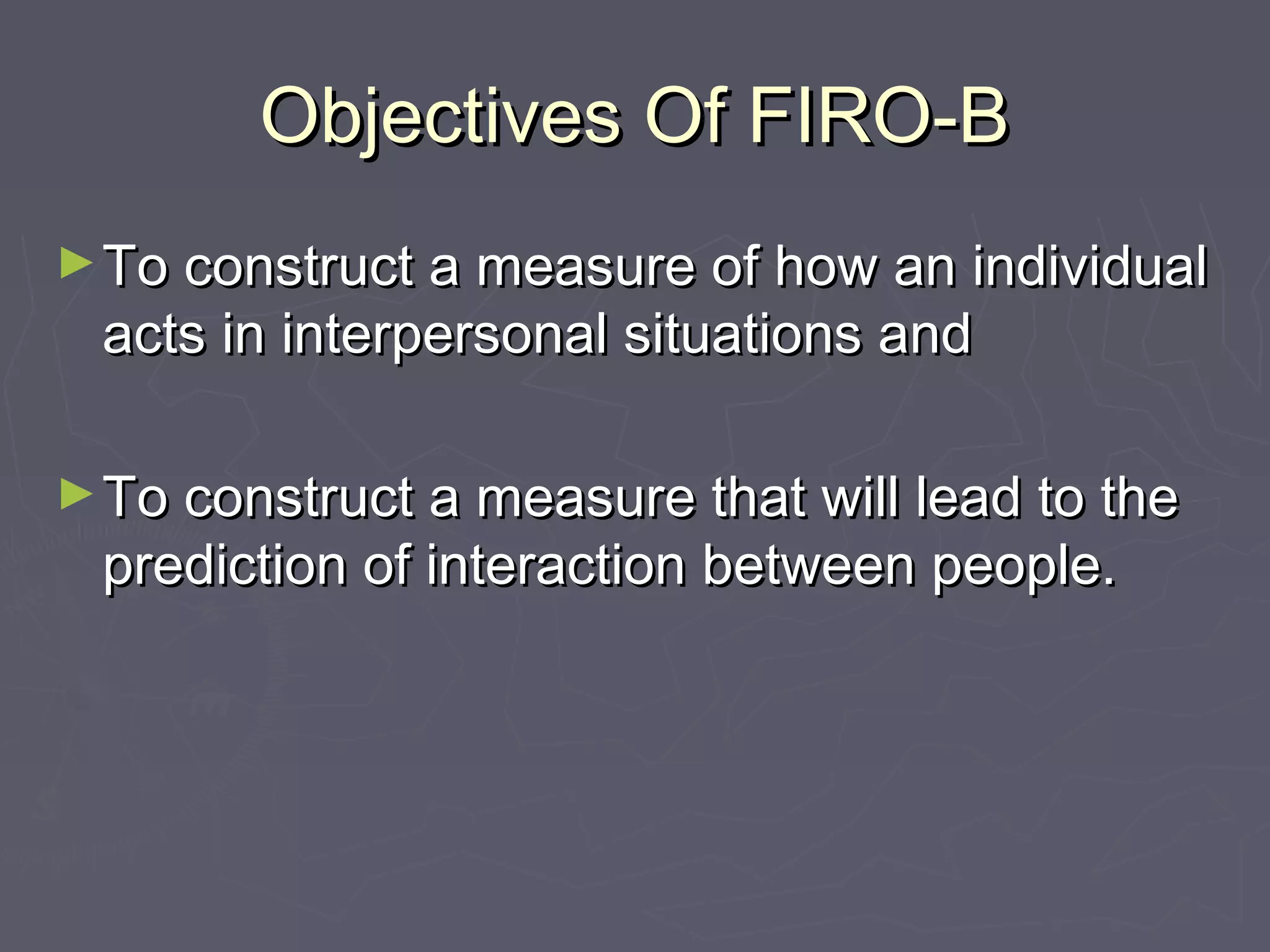 FIRO-B | PPT