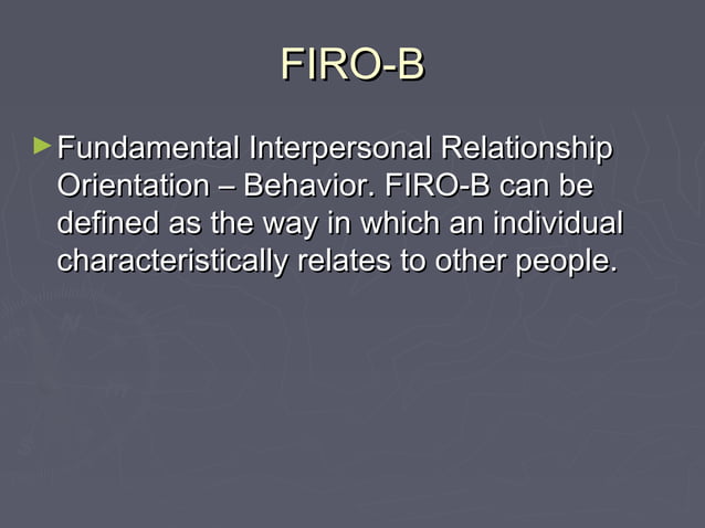 FIRO-B | PPT