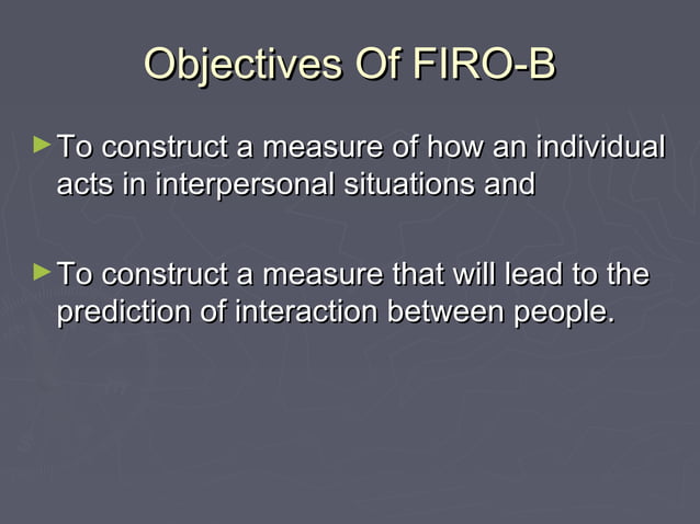 FIRO-B | PPT