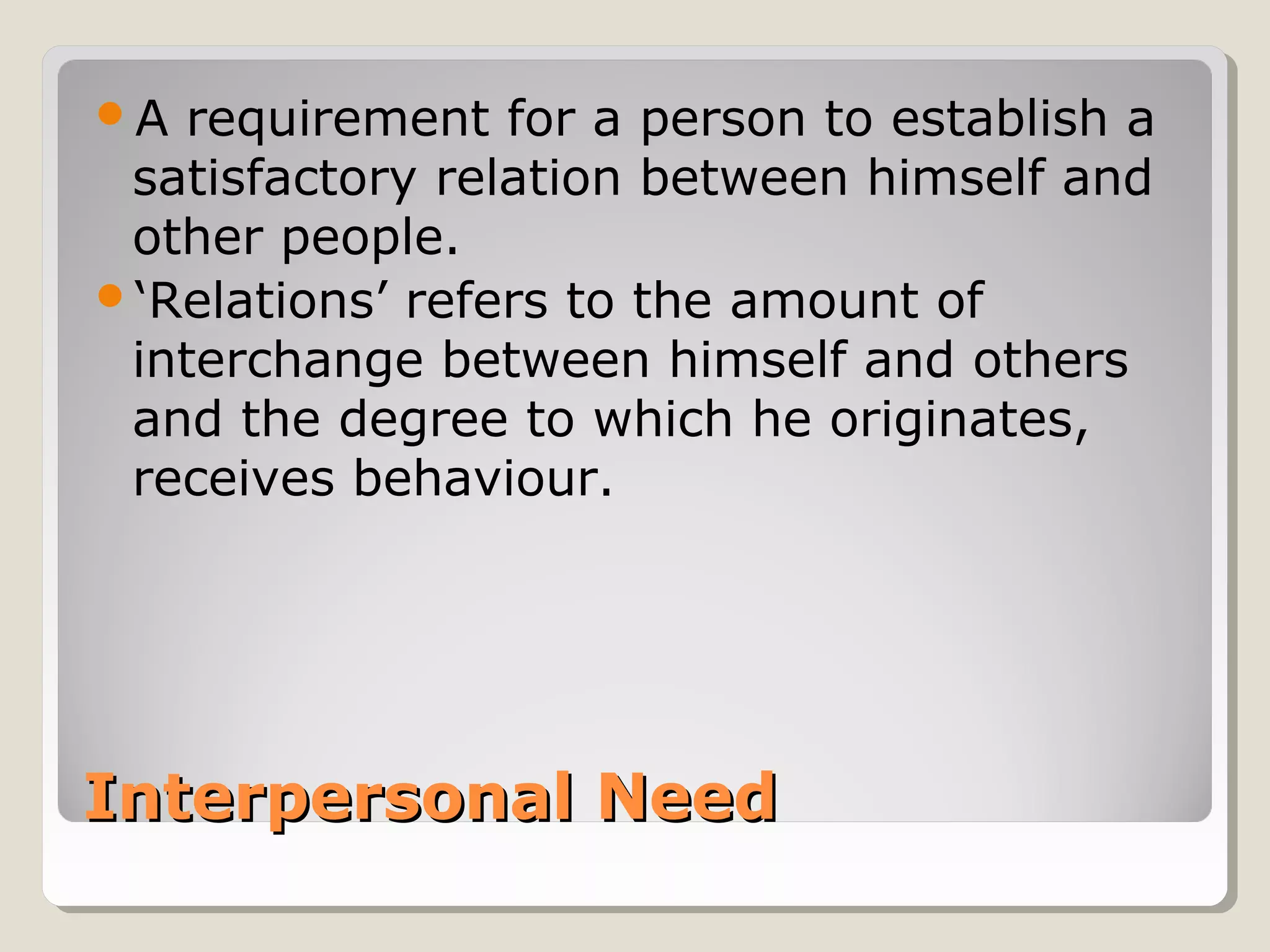 FIRO B tool - introduction | PPT