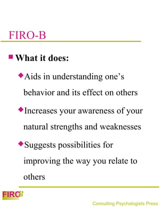 Firo b | PPT