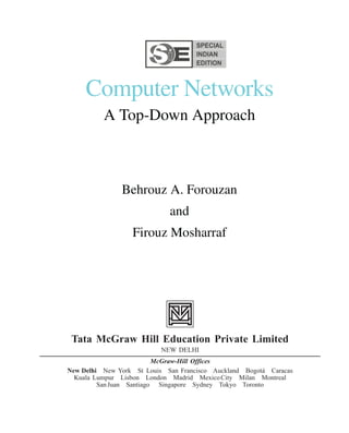 Firouz Mosharraf, Behrouz A Forouzan - Computer Networks - A Top-Down ...
