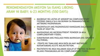 FIRST 1000 DAYS NI BABY PAHALAGAHAN PARA SA MALUSOG NA KINABUKASAN | PPTX