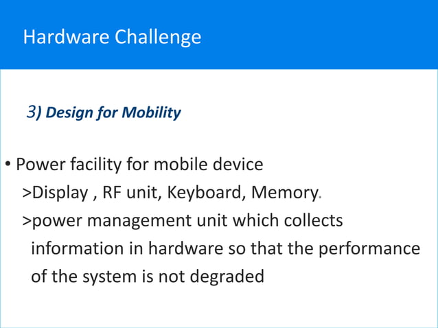 Challenges in HCI for Mobile Devices | PPTX | Smartphones | Consumer ...