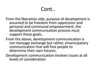 Communication for Development in the Third World: Theory and Practice ...