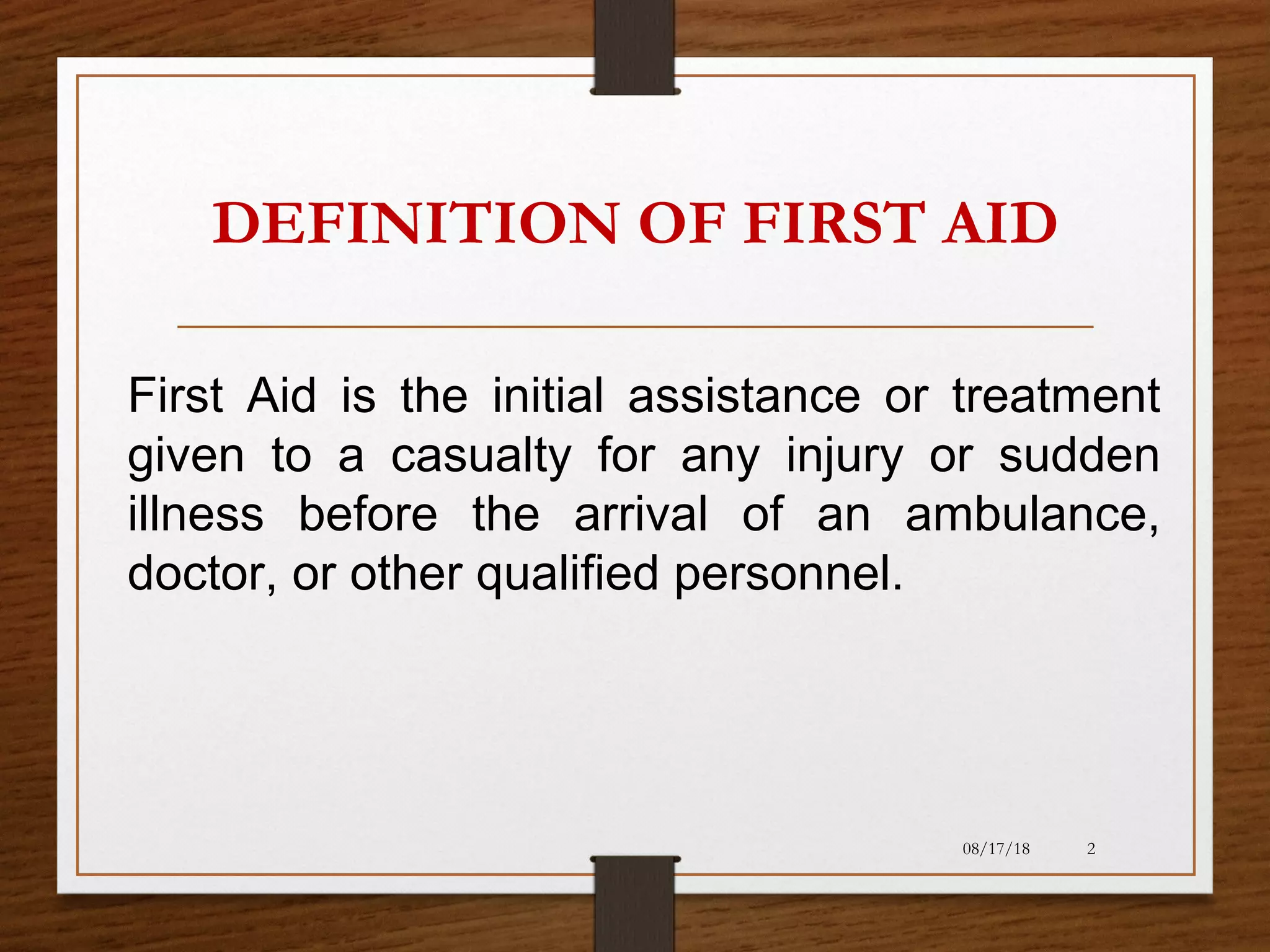 First aid | PPT