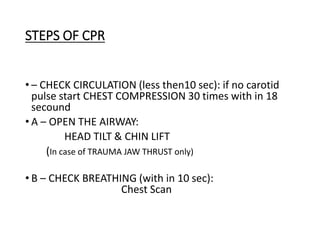 first-aid CPR Training to save someone life in cardiac arrest | PPT