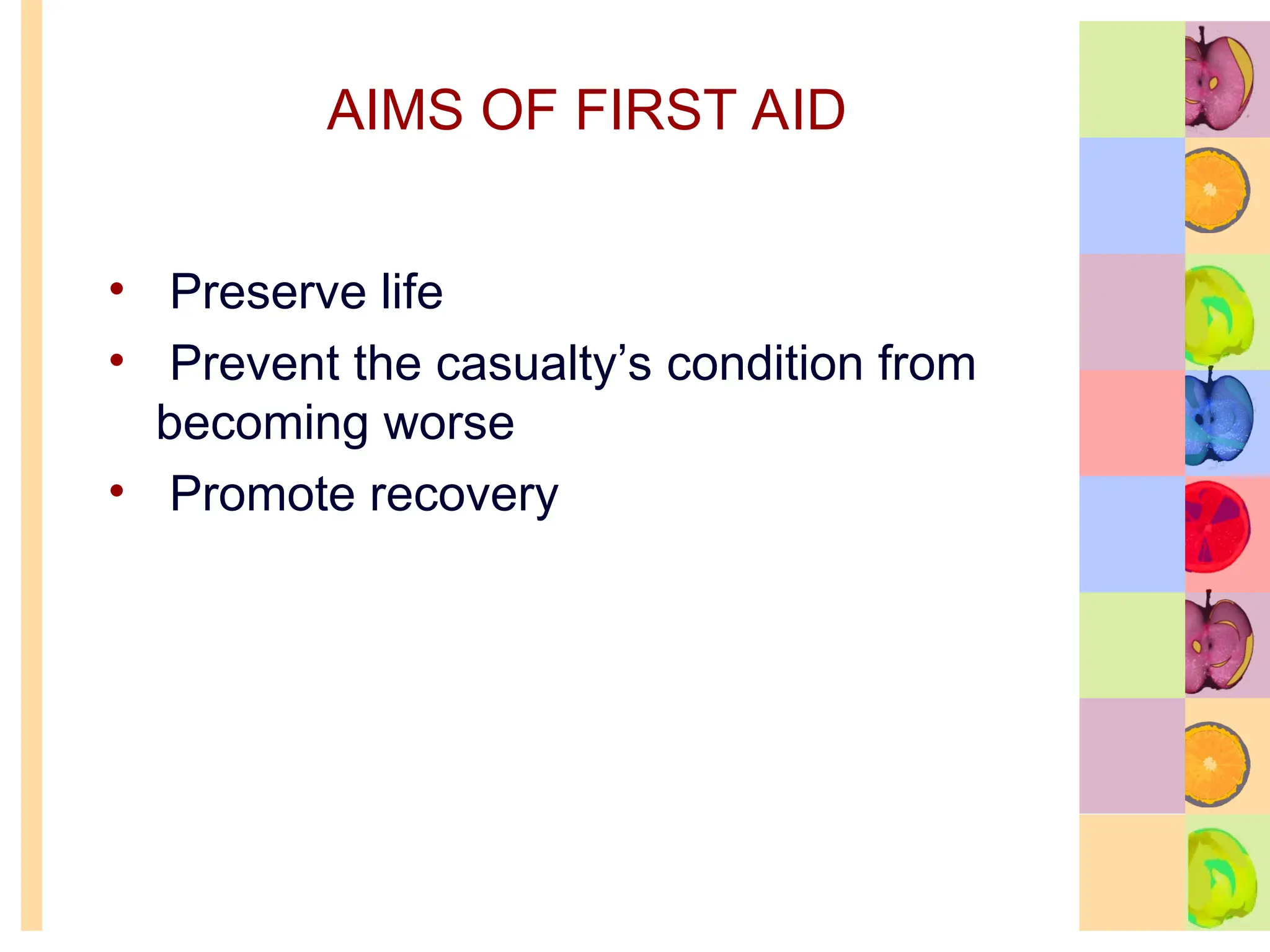 first-aid.ppt first aid lecture principle | PPT