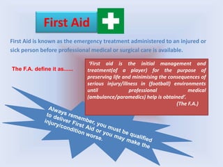 First aid-and-treatments | PPTX | First Aid | Injuries