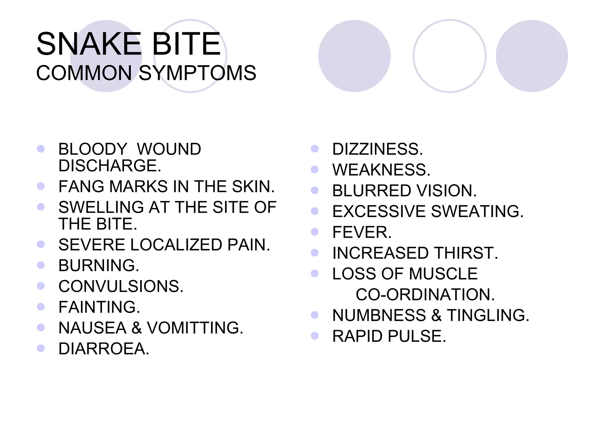 First Aid CPR SNAKE BITE | PPT