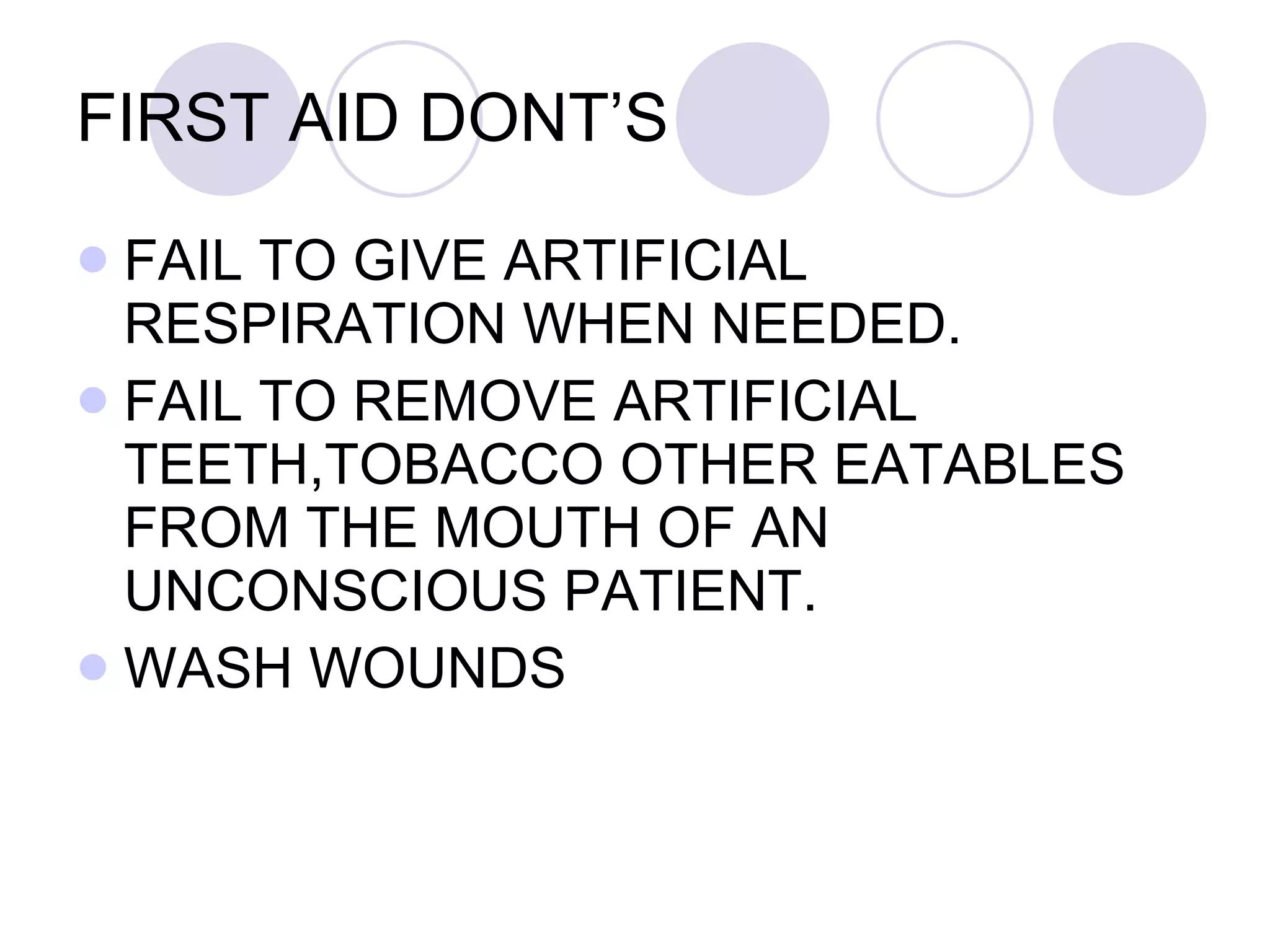 First Aid CPR SNAKE BITE | PPT