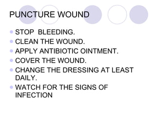 First Aid CPR SNAKE BITE | PPT