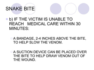 First Aid CPR SNAKE BITE | PPT