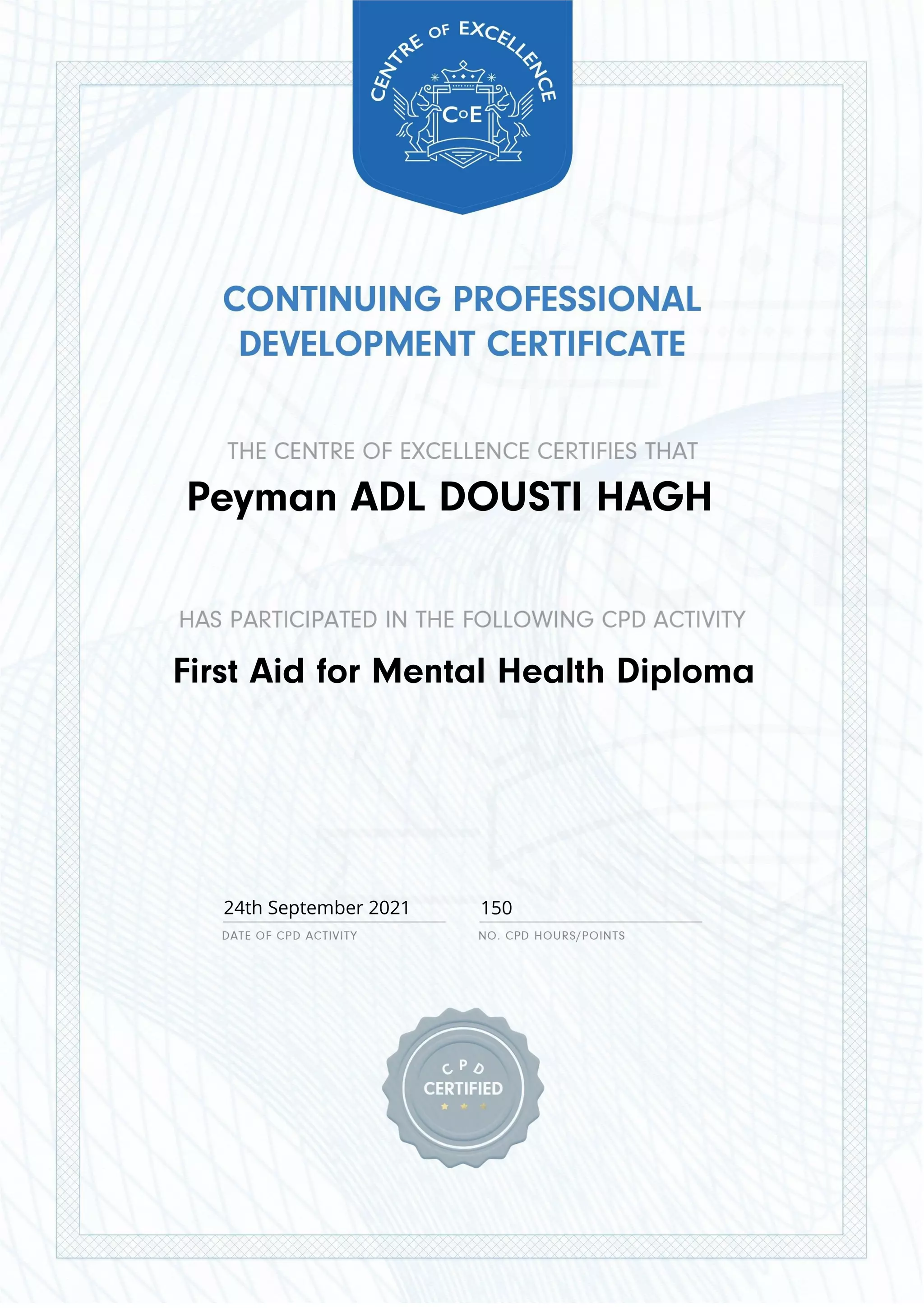 Diploma-First Aid Mental Health | PDF