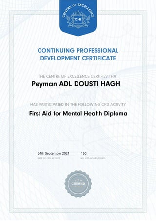 Diploma-First Aid Mental Health | PDF
