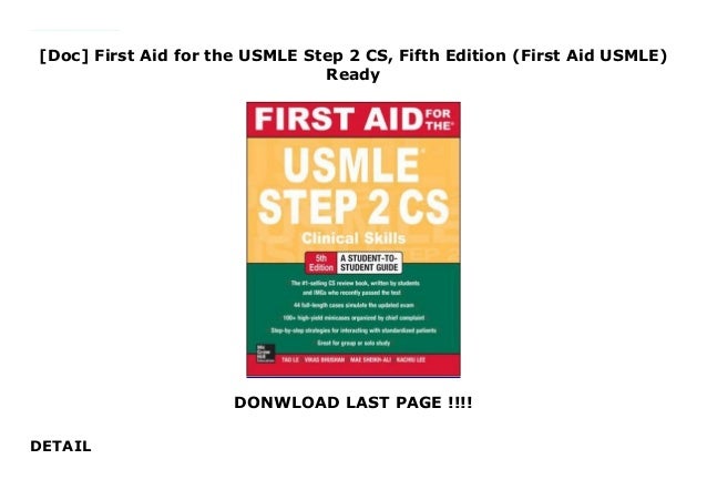 Usmle first aid step 2 cs download - banglasopa