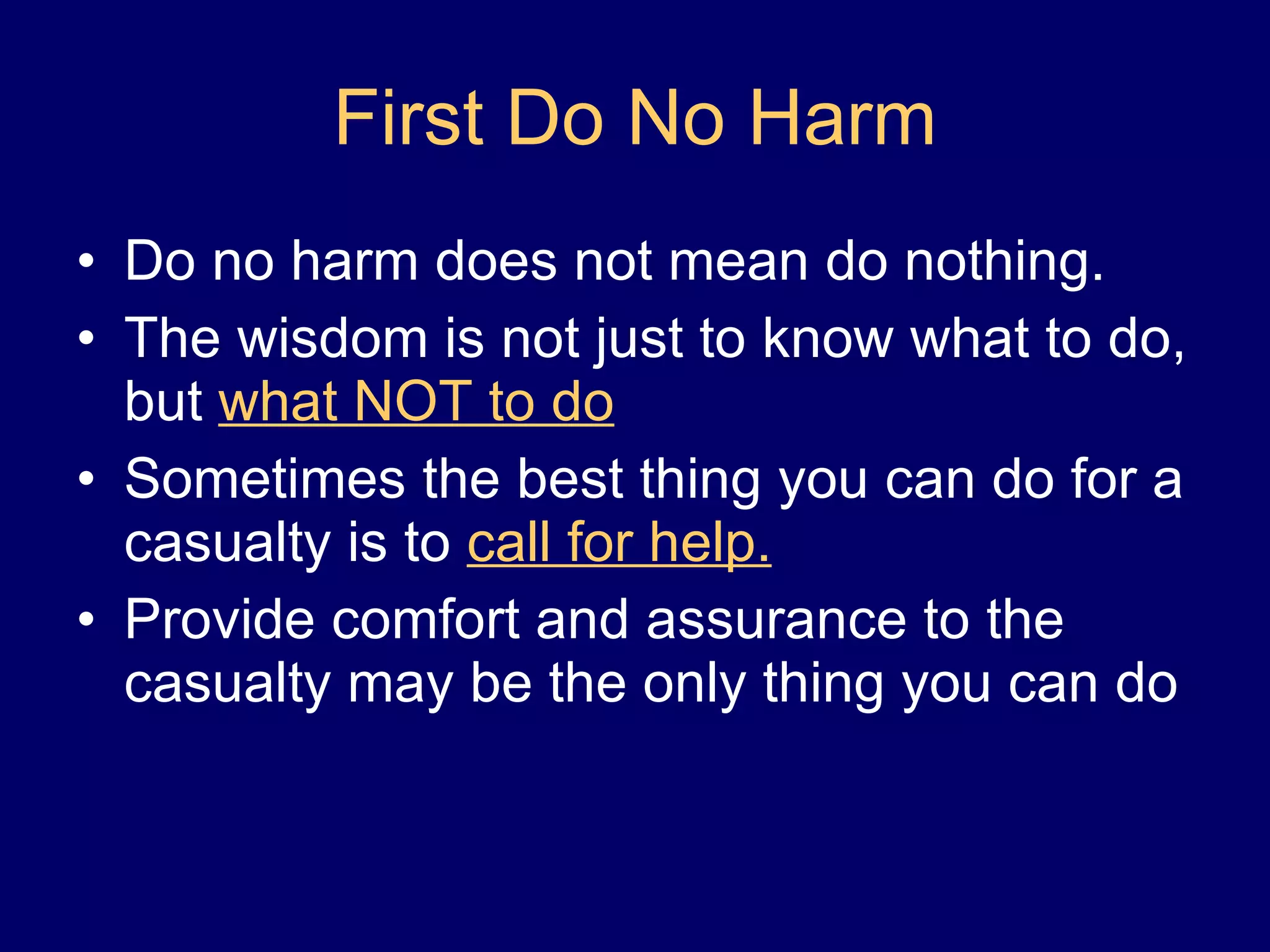 First Aid Principles And Practice | PPT