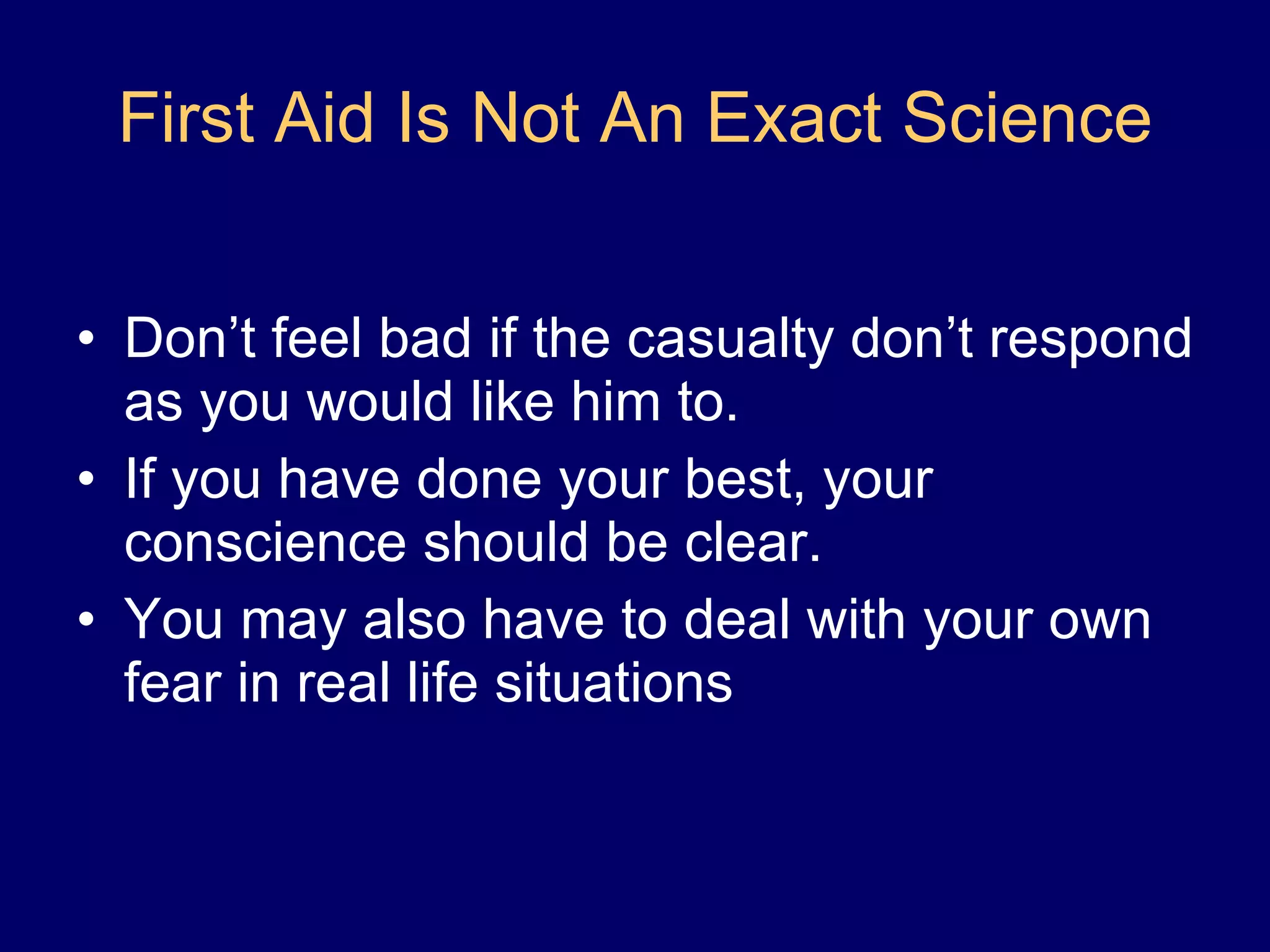 First Aid Principles And Practice | PPT