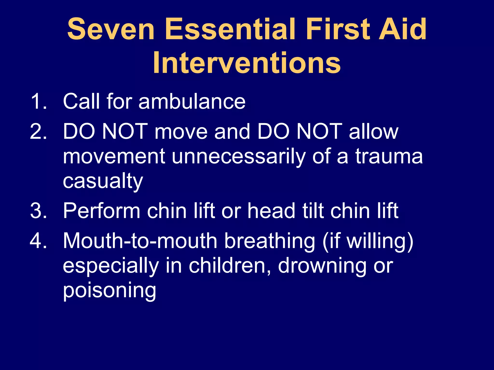 First Aid Principles And Practice | PPT