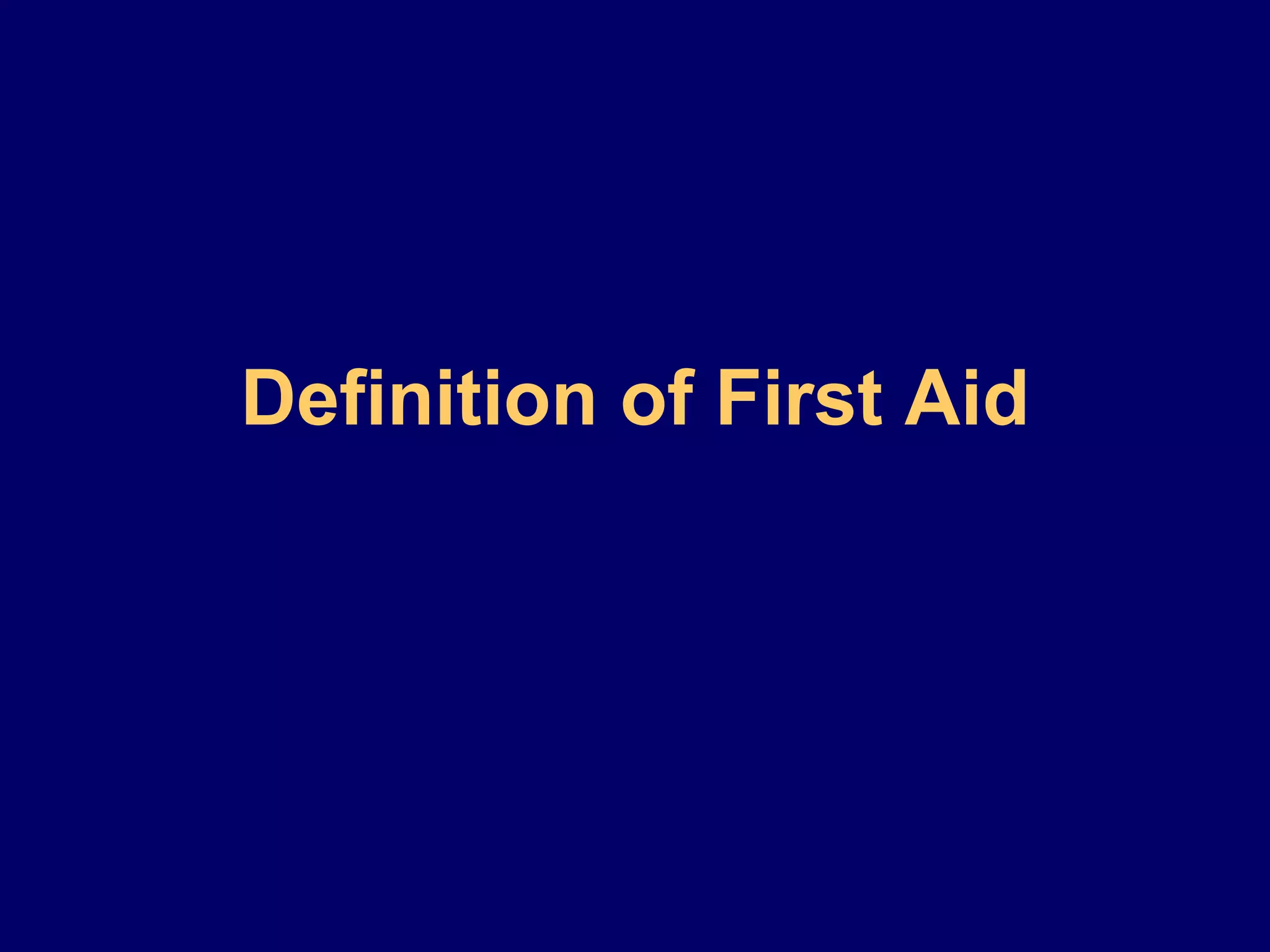 First Aid Principles And Practice | PPT