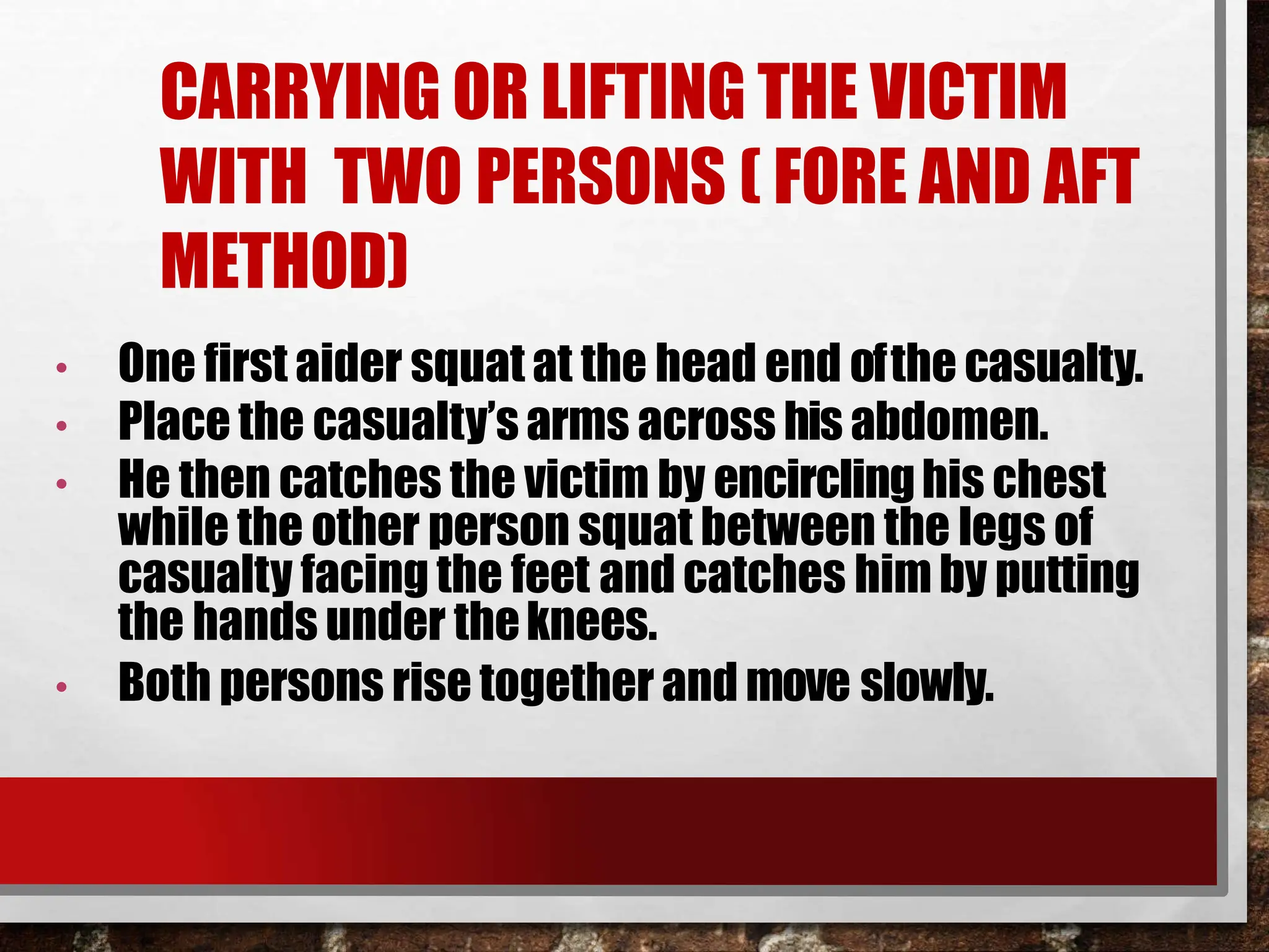 FIRST-AID-TRANSPORTATION-OF-THE-INJURED.pptx