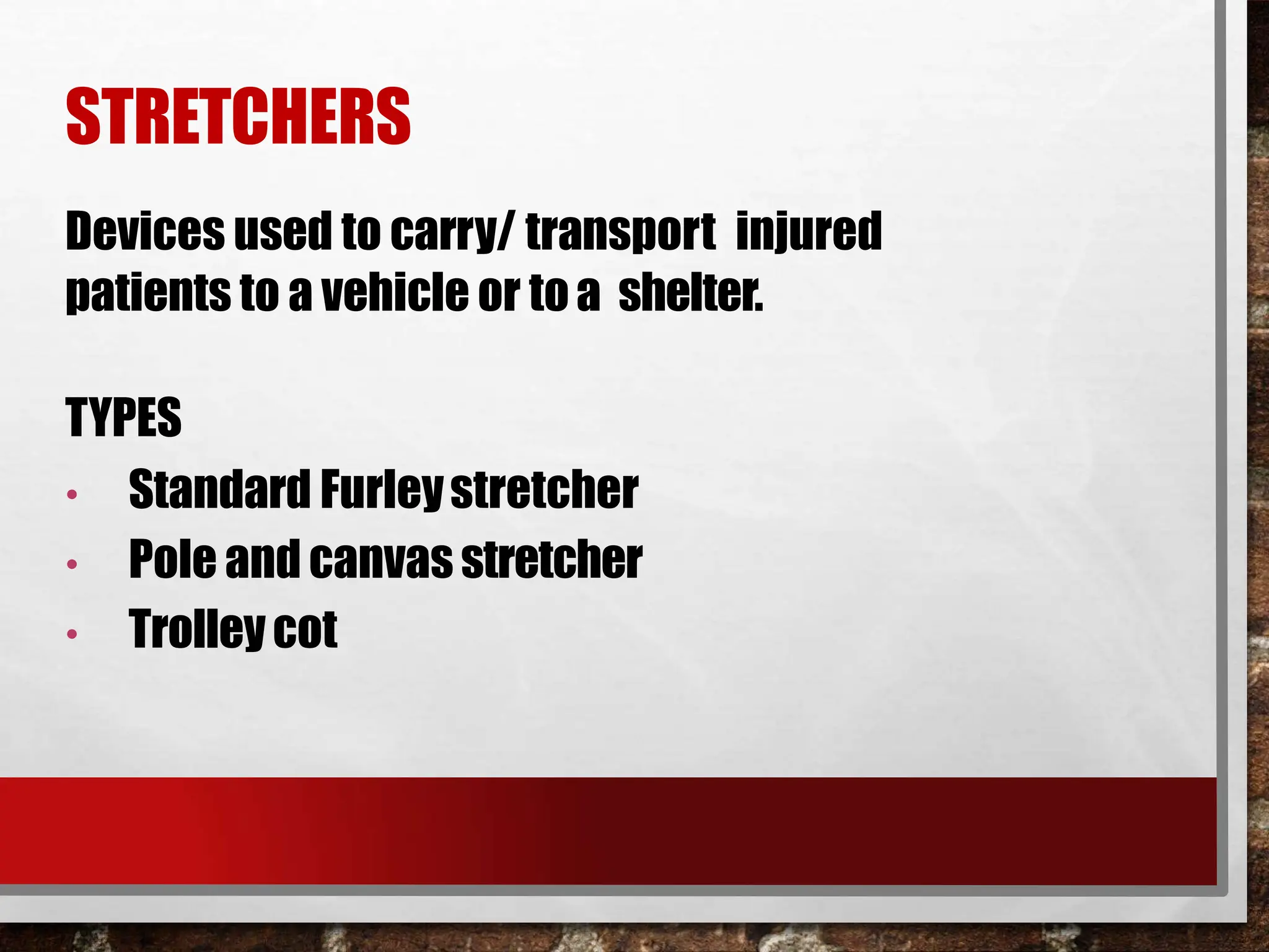 FIRST-AID-TRANSPORTATION-OF-THE-INJURED.pptx