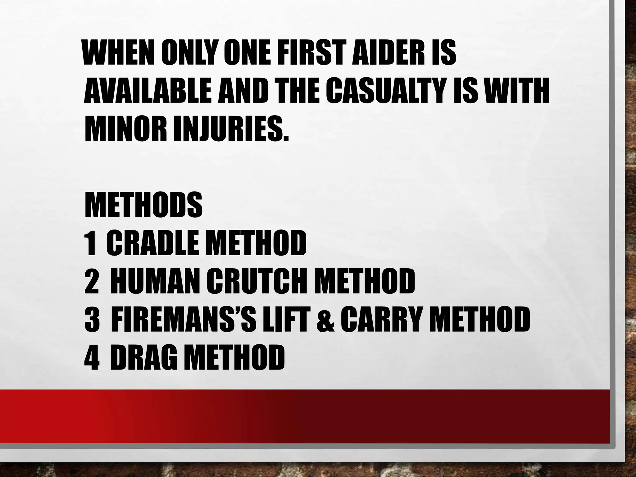 FIRST-AID-TRANSPORTATION-OF-THE-INJURED.pptx