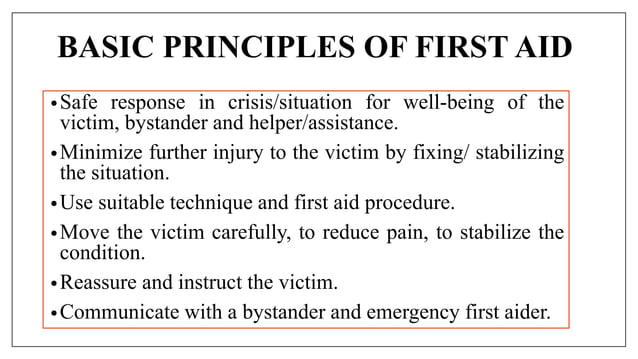 First-aid & Emergencies.pptx | First Aid | Injuries