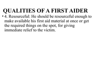 FIRST-AID PRESENTATIOn notes for basic n | PPTX